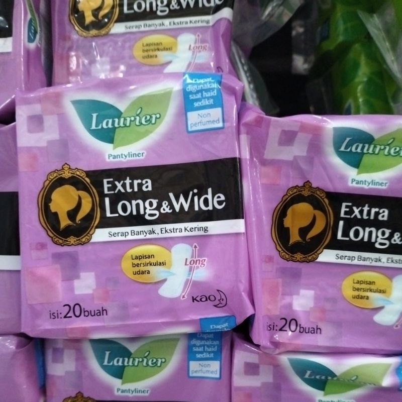 Jual Laurier pantyliner extra long and wide isi 20 | Shopee Indonesia