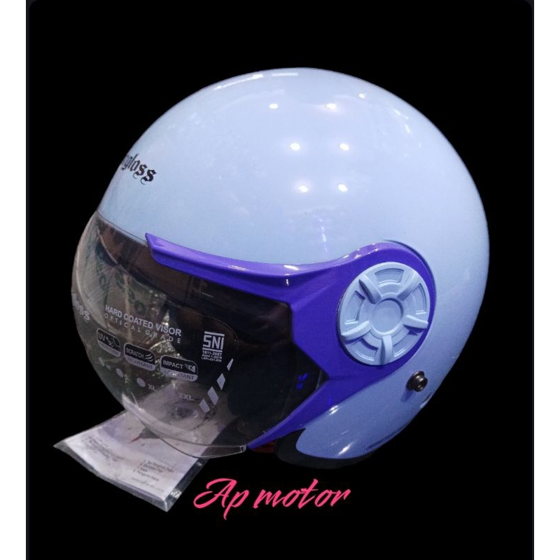 Jual HELM CARGLOSS YRH HIJAB POLOS LIGHT BLUE HELM HIJAB CARGLOSS ...