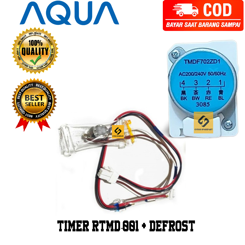 Jual Timer dan Defrost Bimetal kulkas AQUA 2 pintu 1set | Shopee Indonesia