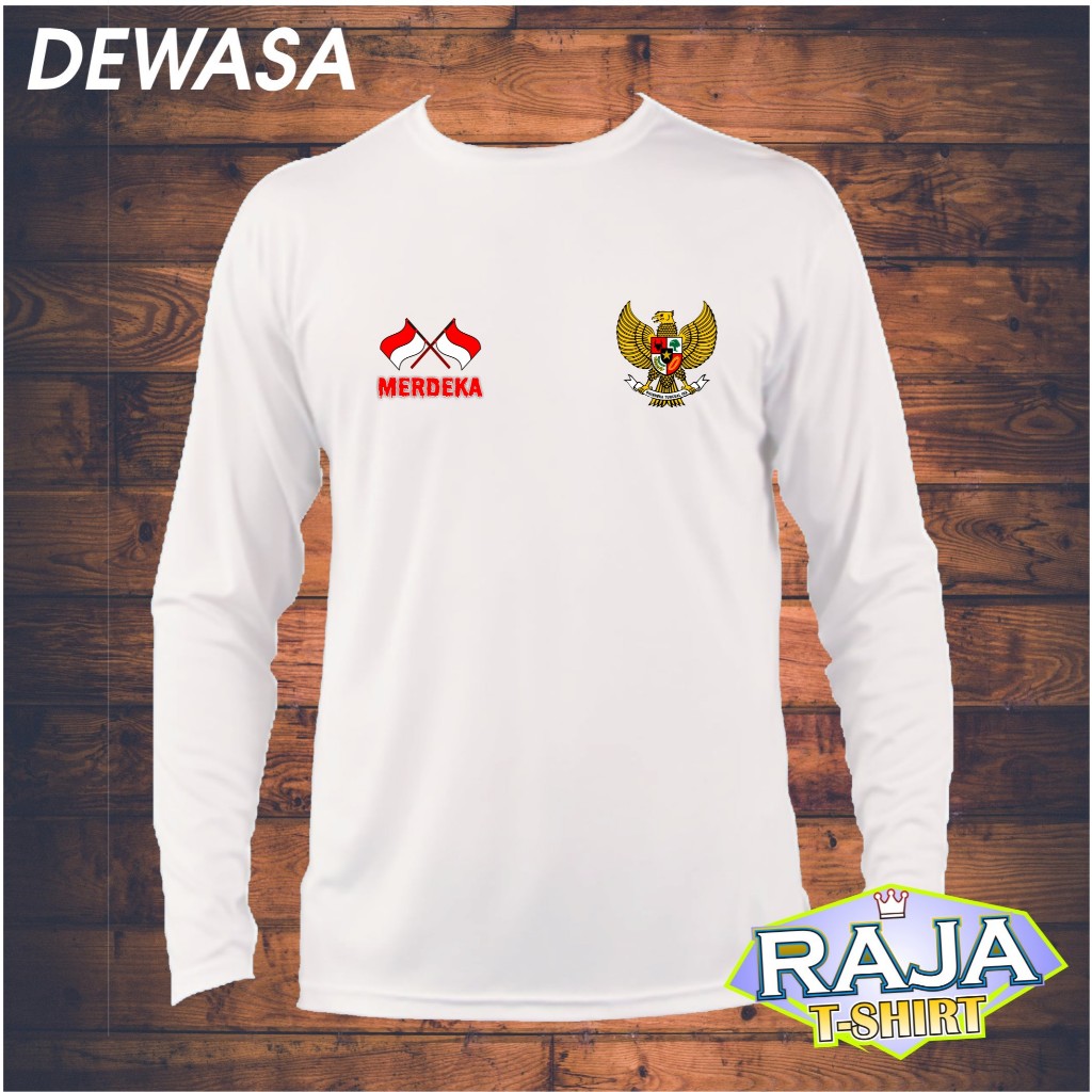 Jual KAOS KK MERDEKA GARUDA DIRGAHAYU REPUBLIK INDONESIA HUT RI PANITIA AGUSTUSAN LENGAN PANJANG ...