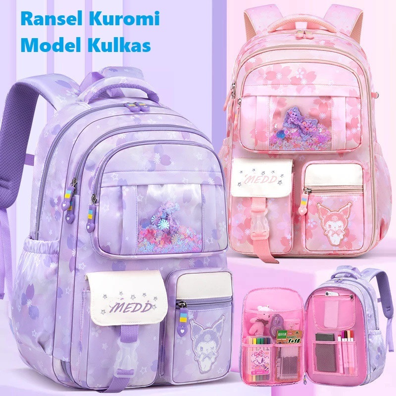 Jual FARNELL - Tas Ransel Anak Sekolah Kuromi Tas Anak Perempuan SD Motif Bunga Sakura Model ...