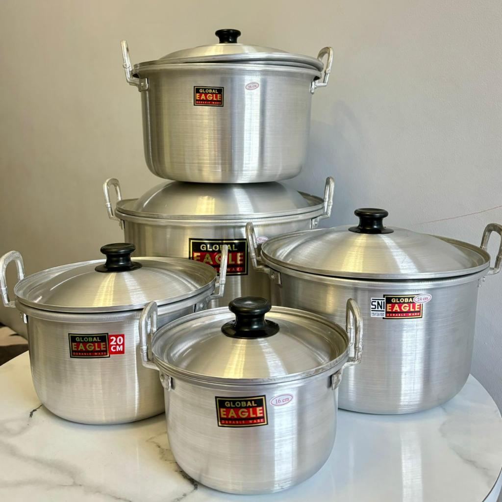 Jual Panci TL Alumunium Global Eagle 16 18 20 22 24cm Panci Tanpa ...