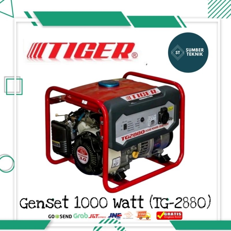Jual TIGER TG 2880 Genset 1000 Watt Gasoline Generator 4 Tak TG2880 ...