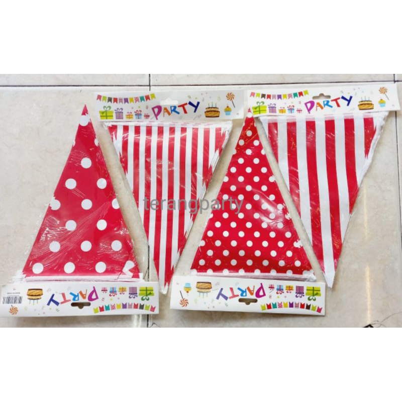 Jual RANGKAIAN SEGITIGA / BANNER SEGITIGA MERAH PUTIH / BANNER AGUSTUSAN / BENDERA KERTAS MERAH ...