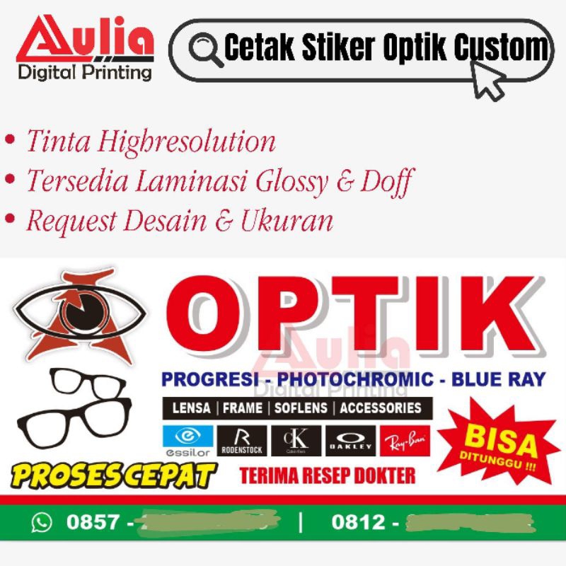 Jual Cetak Sticker Optik Custom | Stiker Kaca | Stiker Neon Box ...
