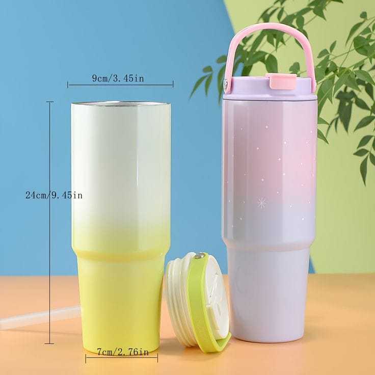 Jual TOKO21 TUMBLER GRADASi AESTHETIC STAINLEES STEEL 2 CARA MINUM WITH ...