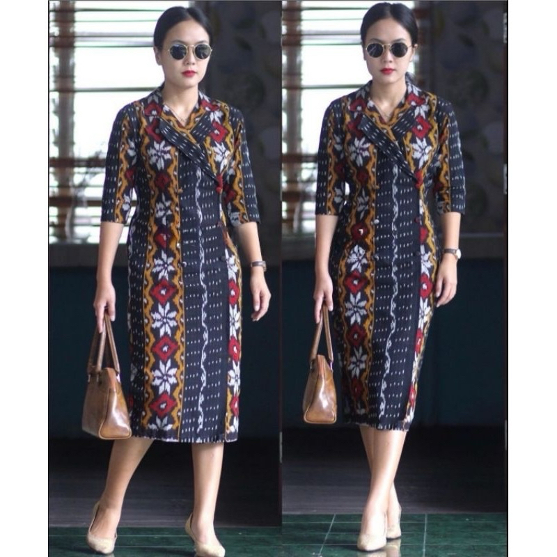 Jual Dress tenun 120 - Baju tenun jepara | Shopee Indonesia