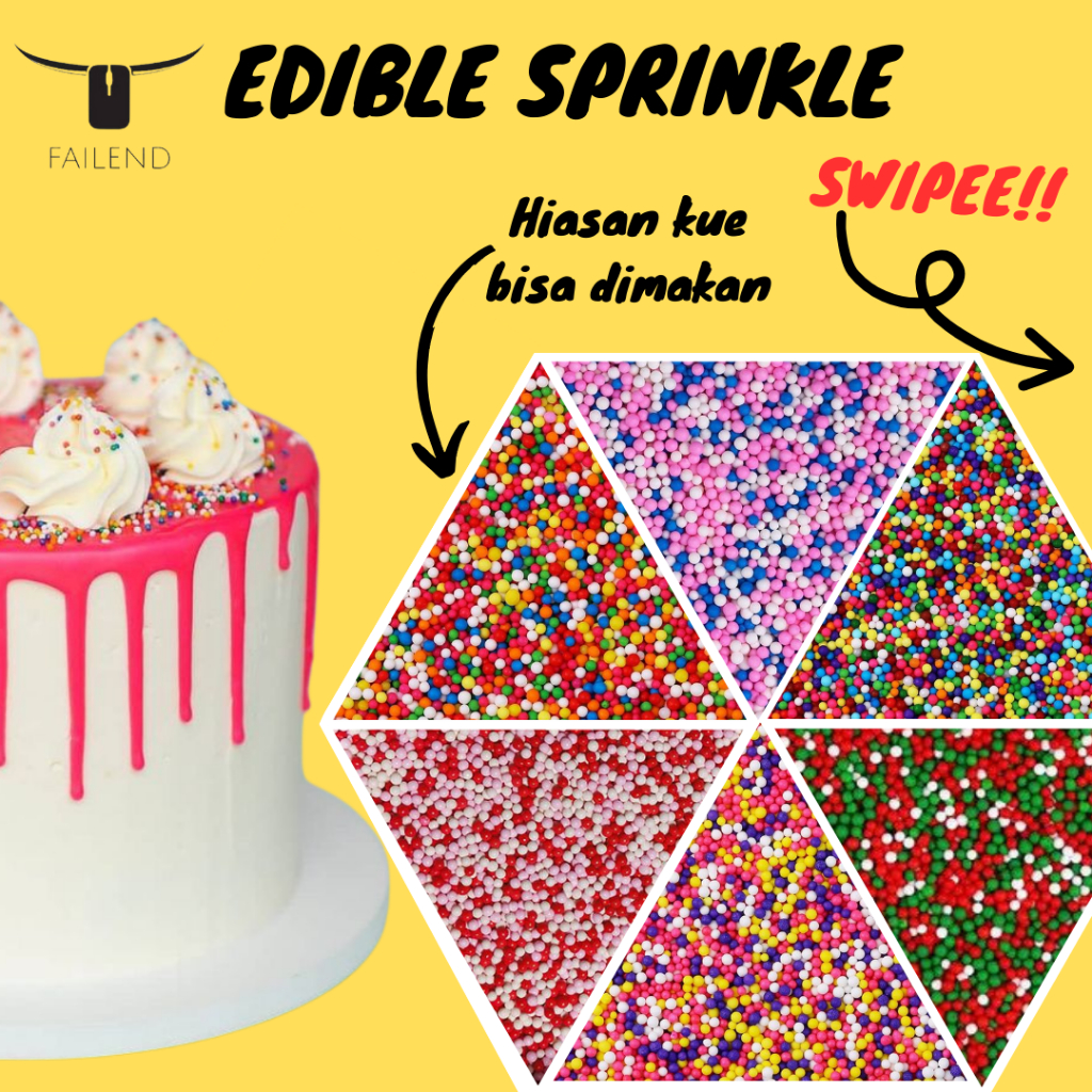 Jual Sprinkles trimit springkel 10gr mutiara dekorasi bisa dimakan ...
