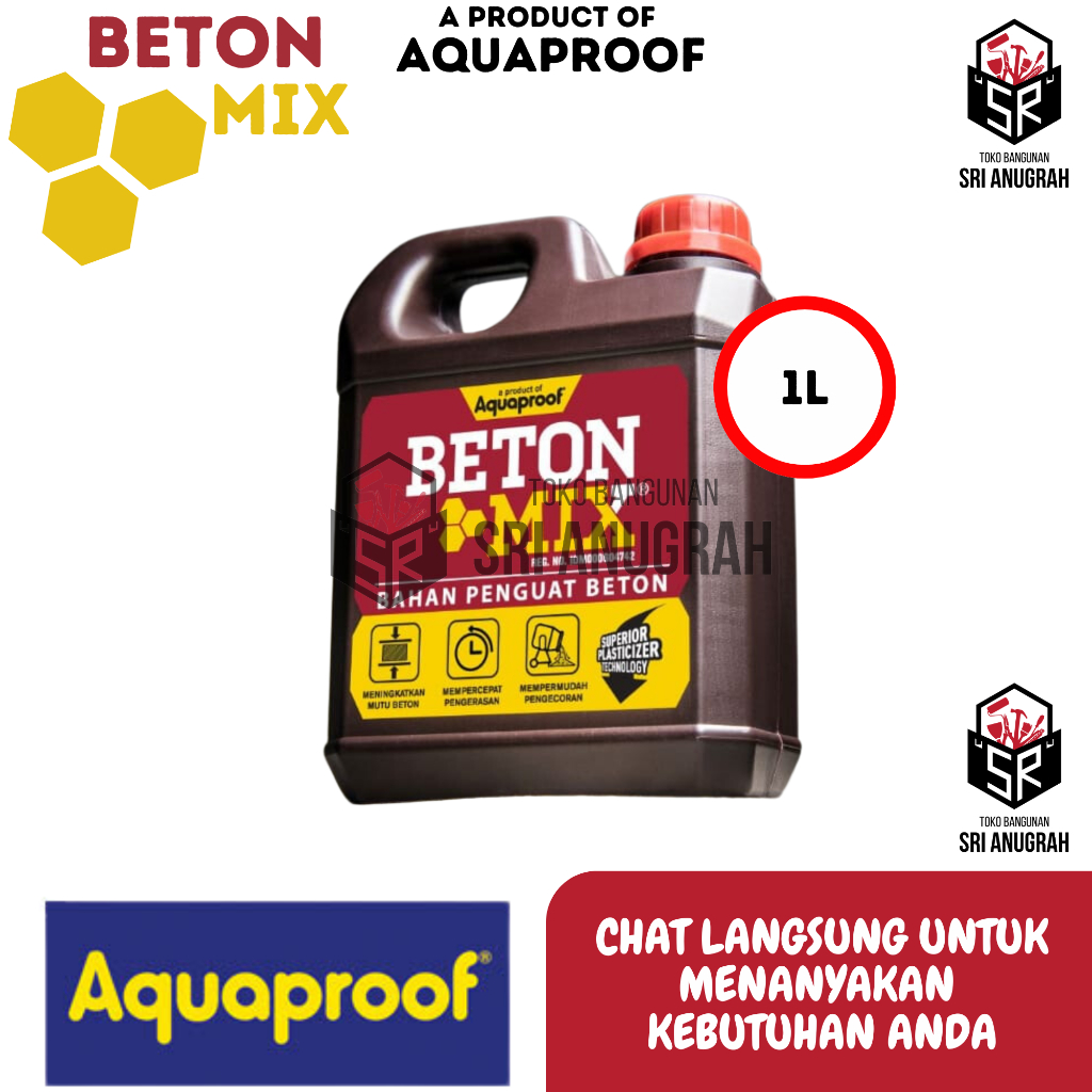 Jual Beton Mix Bahan Cairan Obat Campuran Pengeras Beton 1 Liter ...