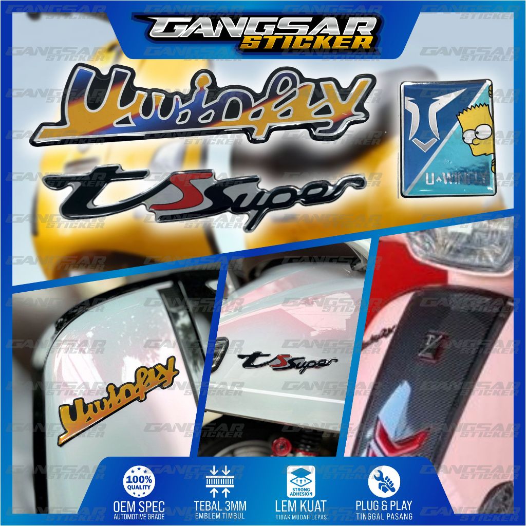 Jual emblem timbul uwinfly / emblem u winfly / emblem uwinfly custom ...