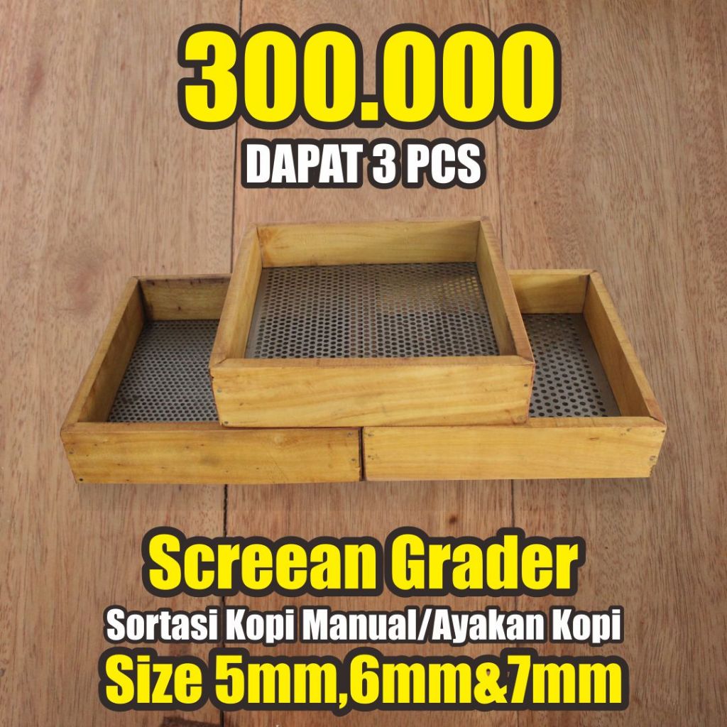 Jual Coffee beans Screen Grader / Ayakan kopi / Sortasi kopi (Dapat ...