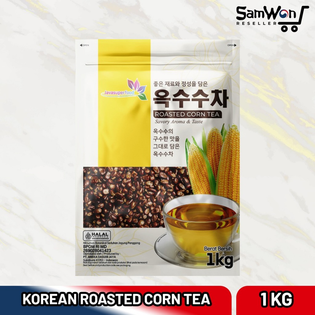 Jual Korean Roasted Corn Tea 1kg Oksusucha Minuman Sehat Teh Jagung ...