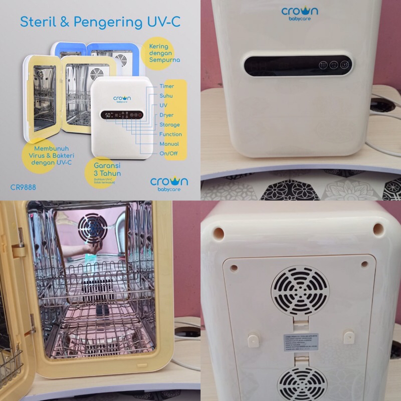 Jual Crown CR-9888 UV Sterilizer ( Alat Steril botol atau perlengkapan bayi) Preloved | Shopee ...