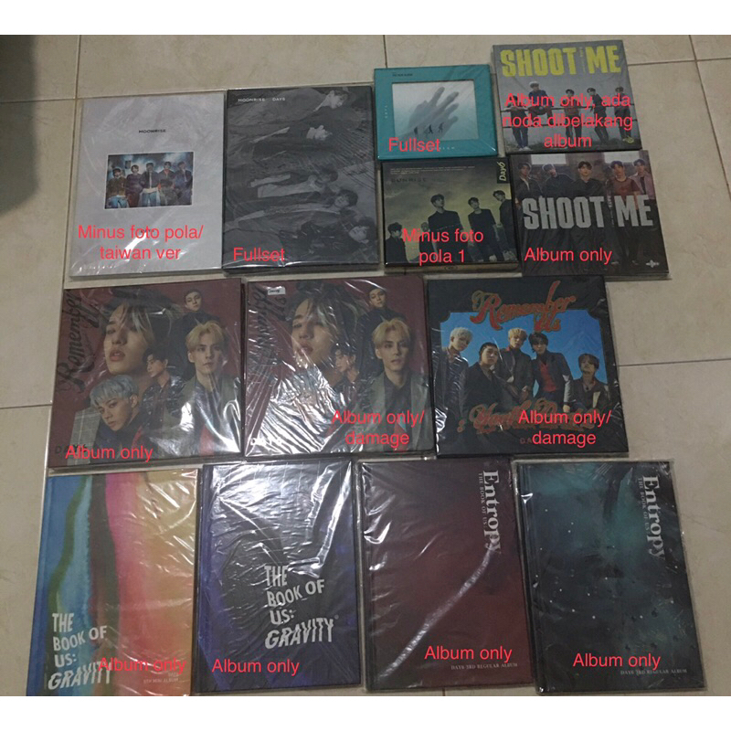Jual Day6 Album Day6 Daydream Sunrise Moonrise Shoot Me Remus Remember ...