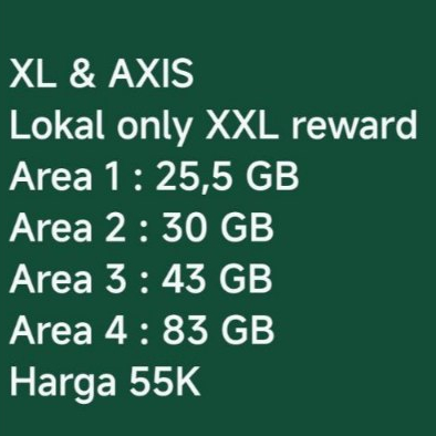 Jual PAKET XL AKRAB XXL DAN XL 85GB | Shopee Indonesia