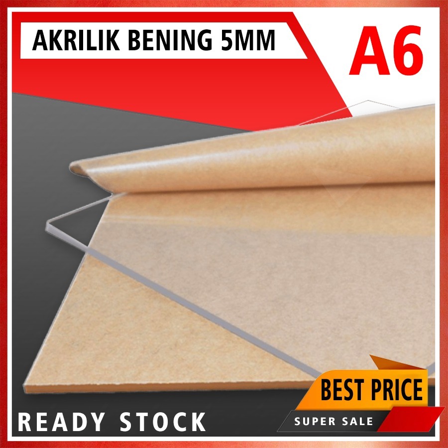 Jual ACRYLIC UKURAN 5MM A6 10.5X15 CM BISA CUSTOM UKURAN DAN BENTUK ...