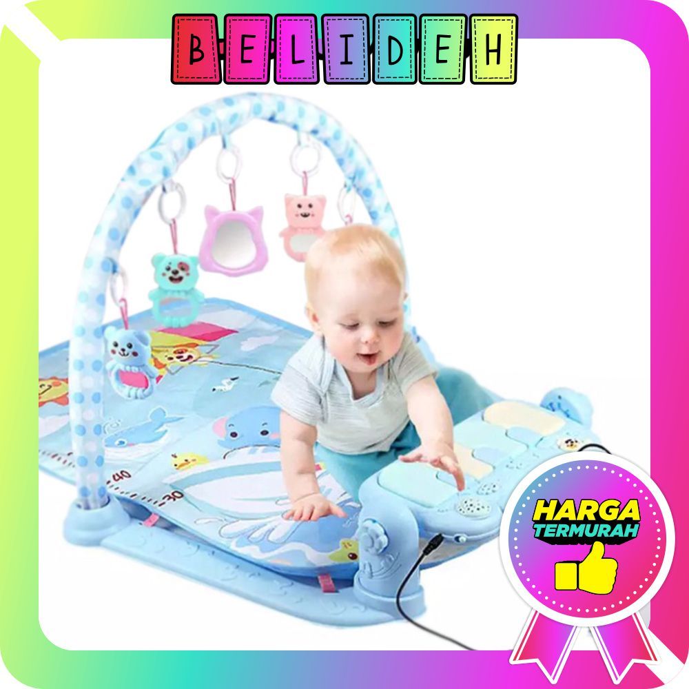 Jual ☛BELIDEH☚ Baby Play Gym Mainan Anak Bayi Rattle & Piano Playmat ...