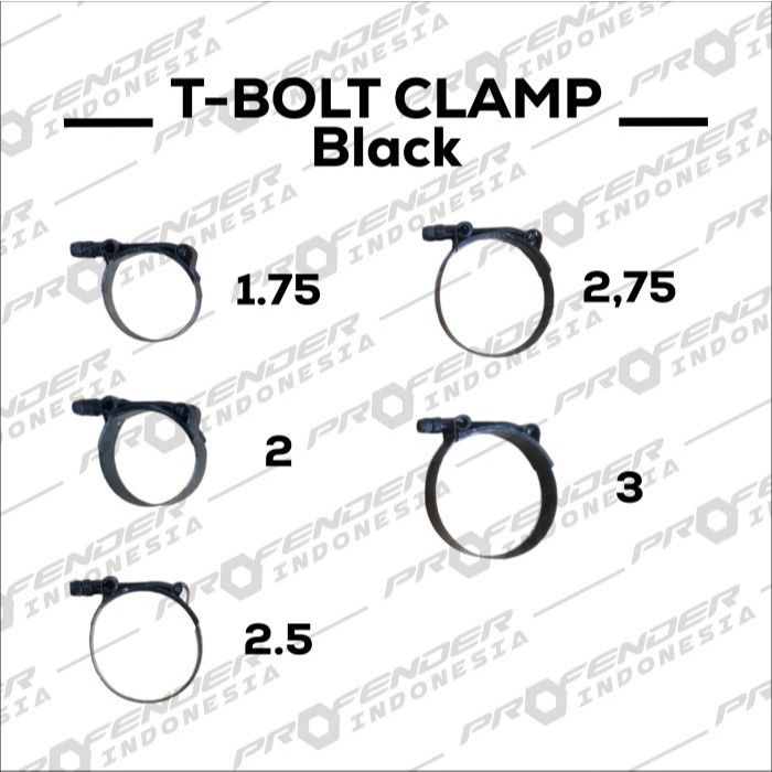 Jual CRATO CRT - Tbolt T-Bolt Heavy Duty Clamp Klem Black Series Hose ...