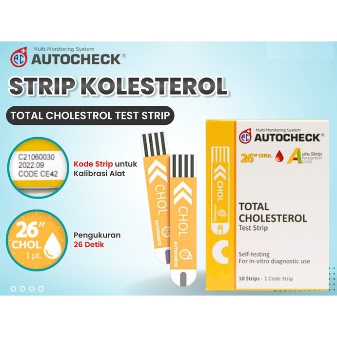 Jual AUTOCHECK Strip Kolesterol | Strip Kolestrol | Cholesterol Strip ...