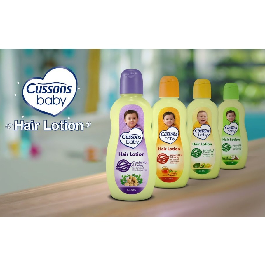 Jual CUSSONS BABY HAIR LOTION 100ml + 100ml minyak rambut bayi harum ...