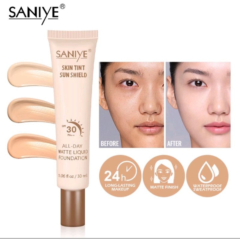 Jual SANIYE - Skin Tint Sun Shield Foundation SPF 30 All Day Matte ...