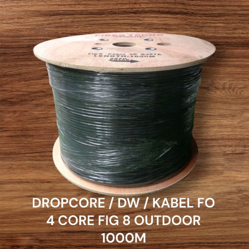 Jual DROPCORE / DW / KABEL FO 4 CORE FIG 8 OUTDOOR 1000 METER | Shopee ...