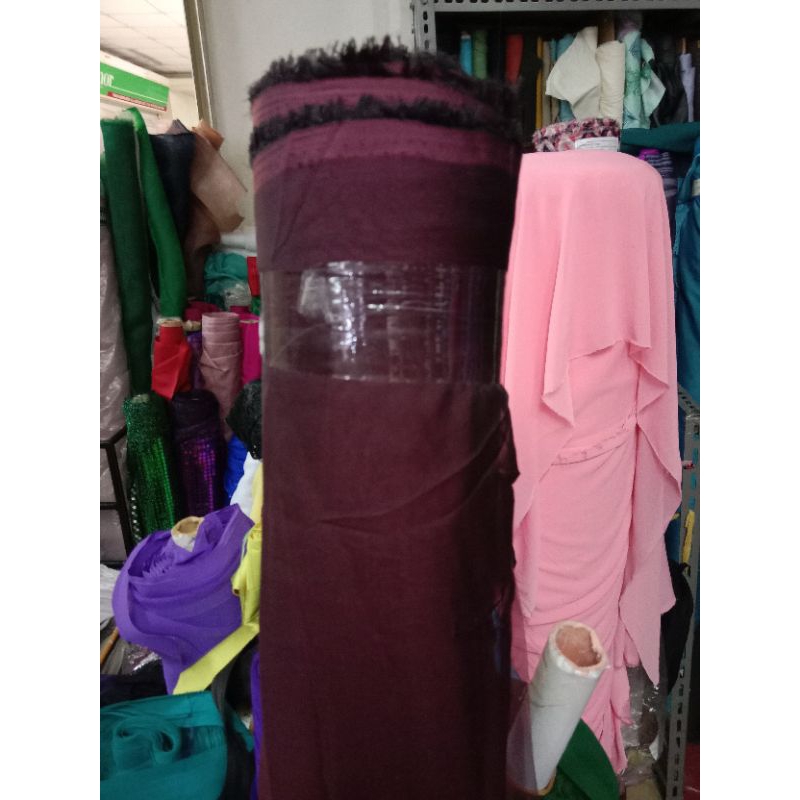 Jual Kain Chiffon Silky / Sifon Silk Polos / Bahan Chiffon Halus Tipis ...