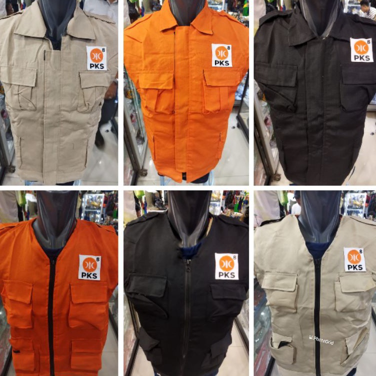 Jual Penjualan Meriah rompi pks newrompi pks hitamrompi pks creamrompi ...