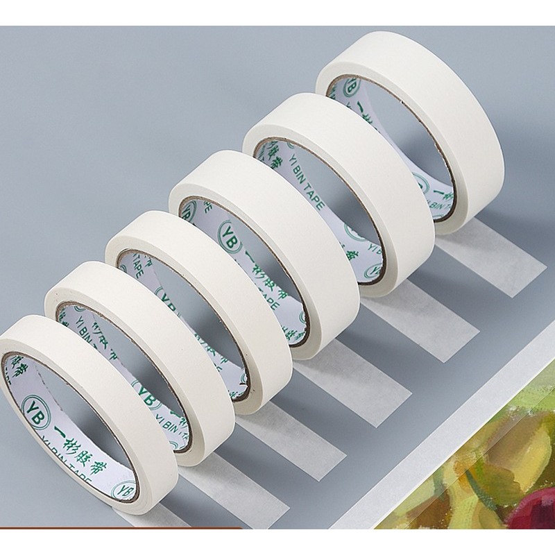 Jual Lakban Kertas Masking Paper Tape Pembatas Kertas Kerja Melukis ...