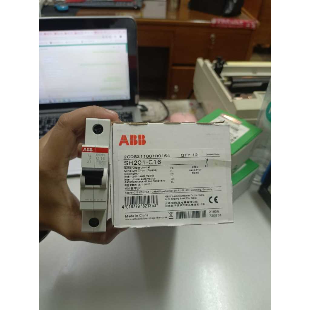 Jual ABB MCB 1P 16A 6kA SH201-C16 2CDS211001R0164 | Shopee Indonesia
