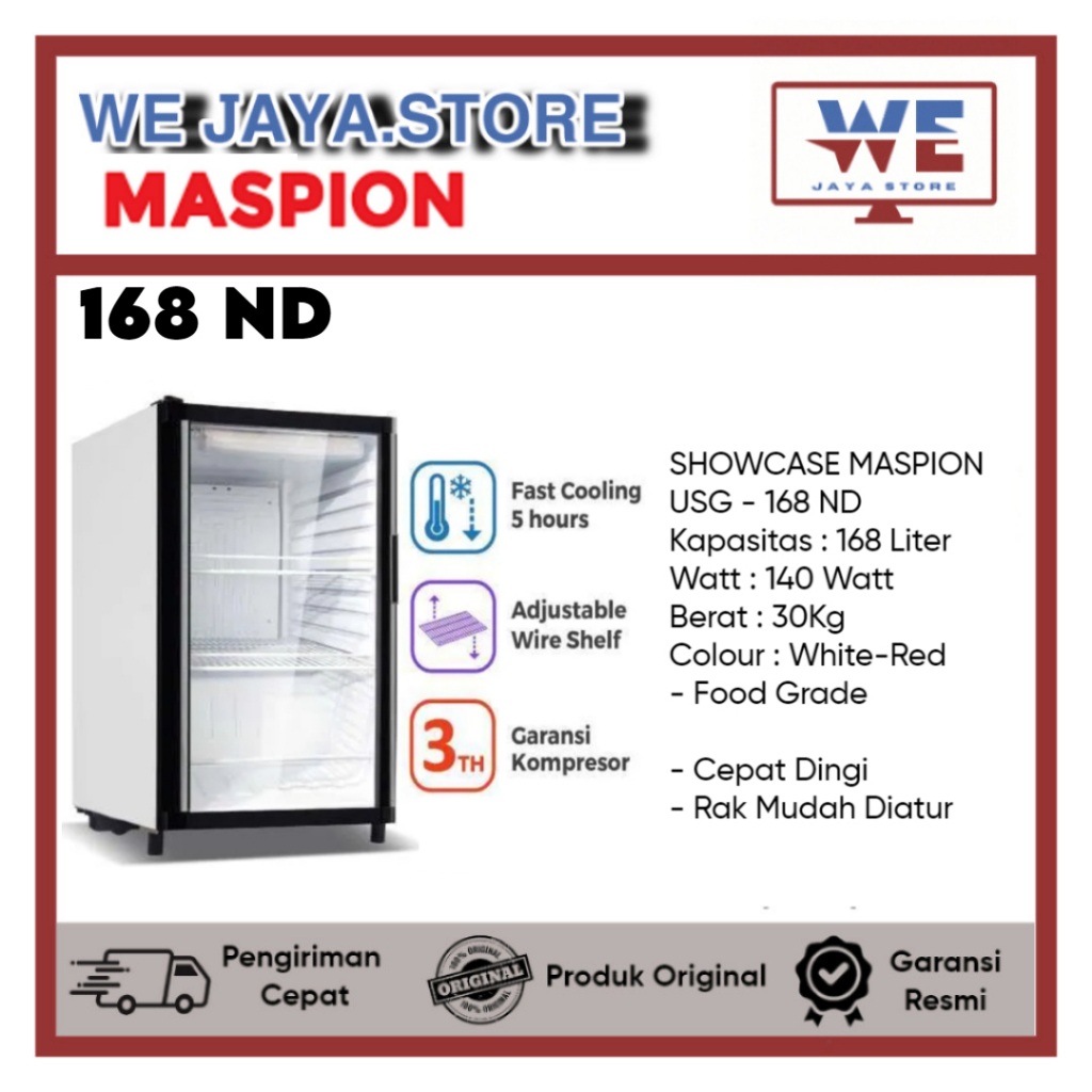 Jual SHOWCASE MASPION 168 ND 168 LITER | Shopee Indonesia
