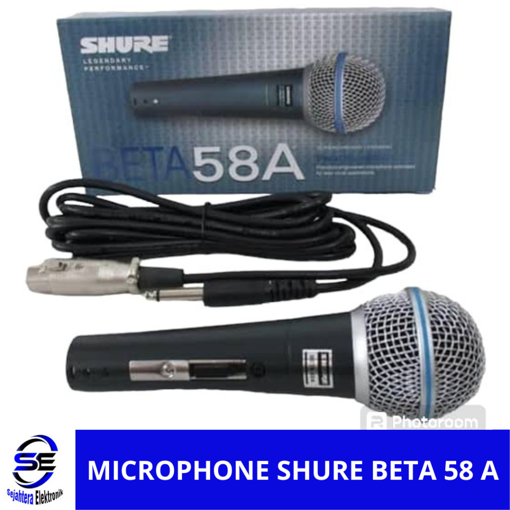 Jual MIC KABEL SHURE BETA 58A GRADE A + MIC BAHAN BESI MICROPHONE 58 A - SEJAHTERA ELEKTRONIK ...