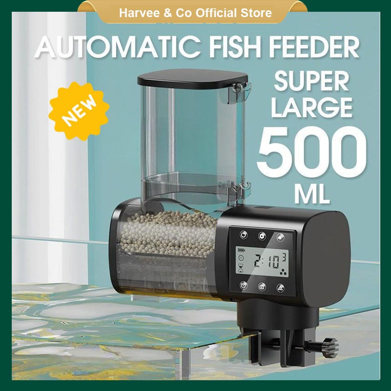 Jual New Automatic Fish Feeder 500ml / Pakan Ikan Otomatis / Auto Fish Feeder | Shopee Indonesia