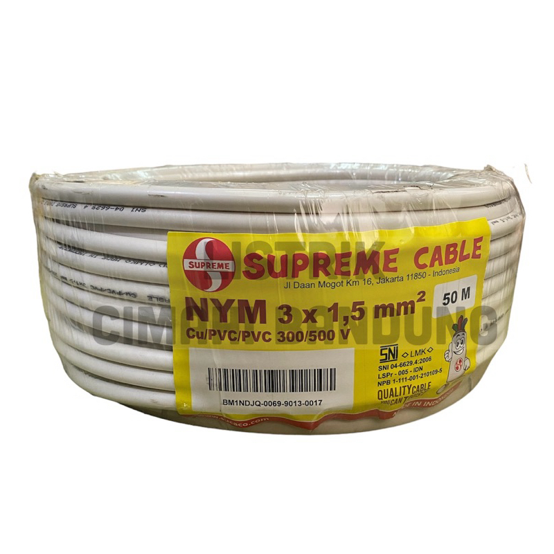 Jual kabel listrik SUPREME nym 3x1.5 / 50 meter | Shopee Indonesia