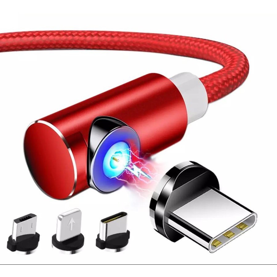 Jual Pasevin Kawat Data Magnetic Cable Menyiku Fast Charging For Micro ...