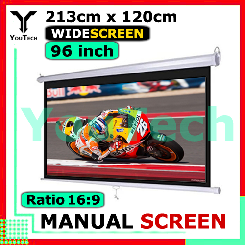 Jual Screen Projector Manual 96" Ratio 16:9 Widescreen - Layar ...
