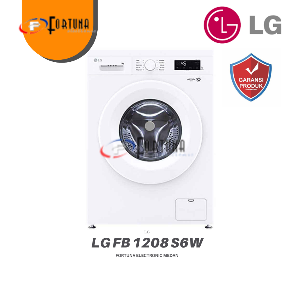 Jual MESIN CUCI LG FRONT LOADING 8KG FB1208S6W / FB1207S6W STEAM MEDAN ...