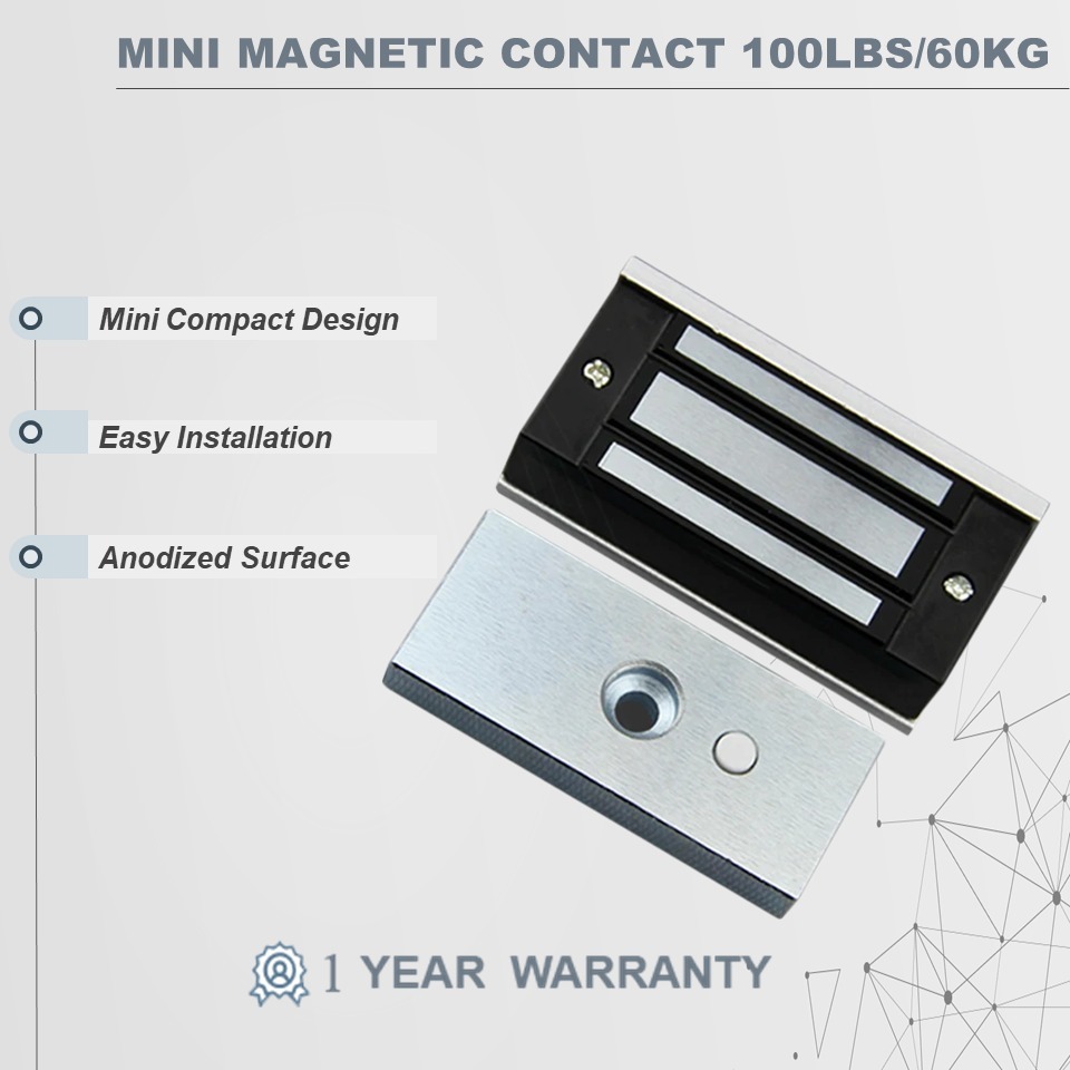 Jual Mini EmLock Magnetic Door 60kg / 100lbs Electric Door Em Lock 60 ...