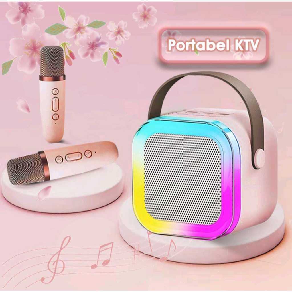 Jual Speaker Bluetooth Karaoke 2 Mic Set Salon Bluetooth bt Speaker ...