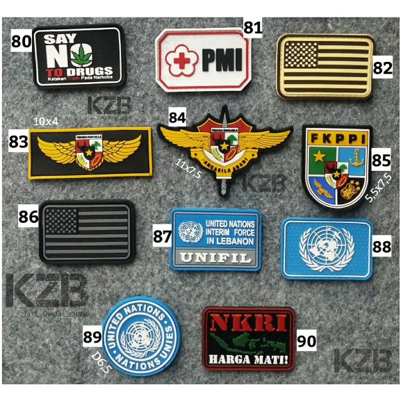 Jual Patch Rubber Velcro-Emblem Karet Full 8 | Shopee Indonesia