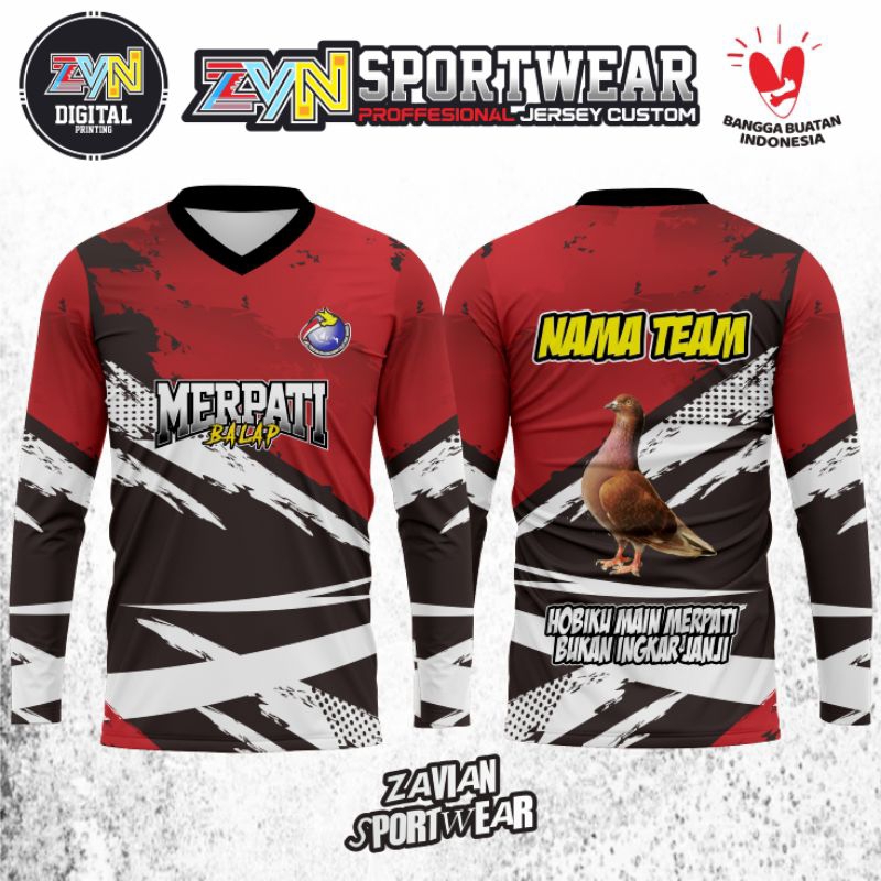 Jual JERSEY MERPATI BALAP CUSTOM DESAIN BISA TAMBAH NAMA BEBAS REQUEST ...