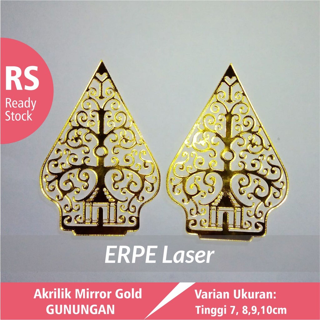 Jual Gunungan Wayang Akrilik Mirror Gold | Shopee Indonesia