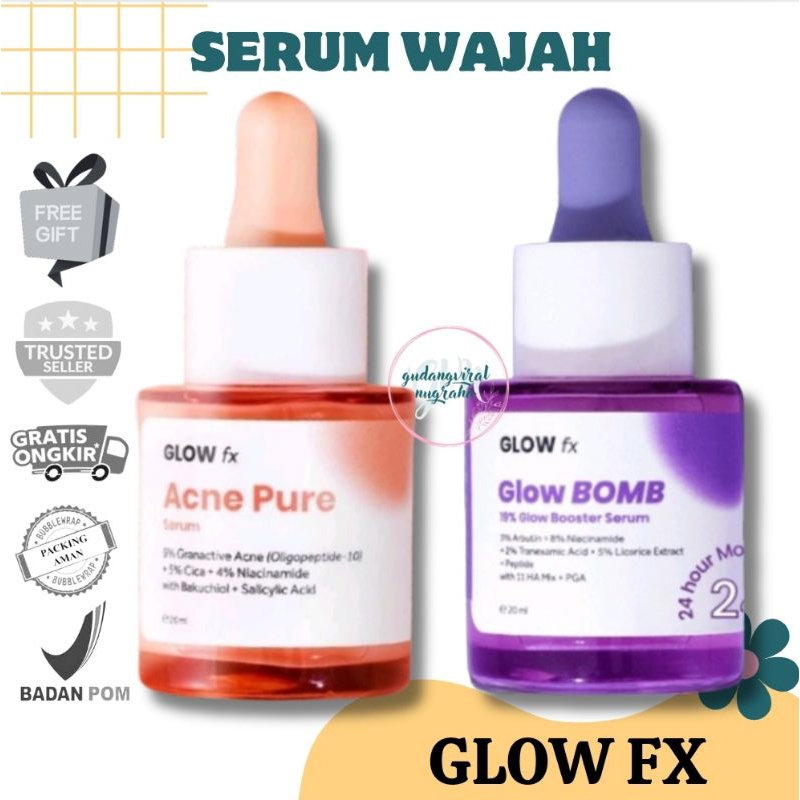 Jual ~GVN~ GLOW FX ACNE PURE SERUM UNTUK KULIT BERJERAWAT MERADANG GLOW ...