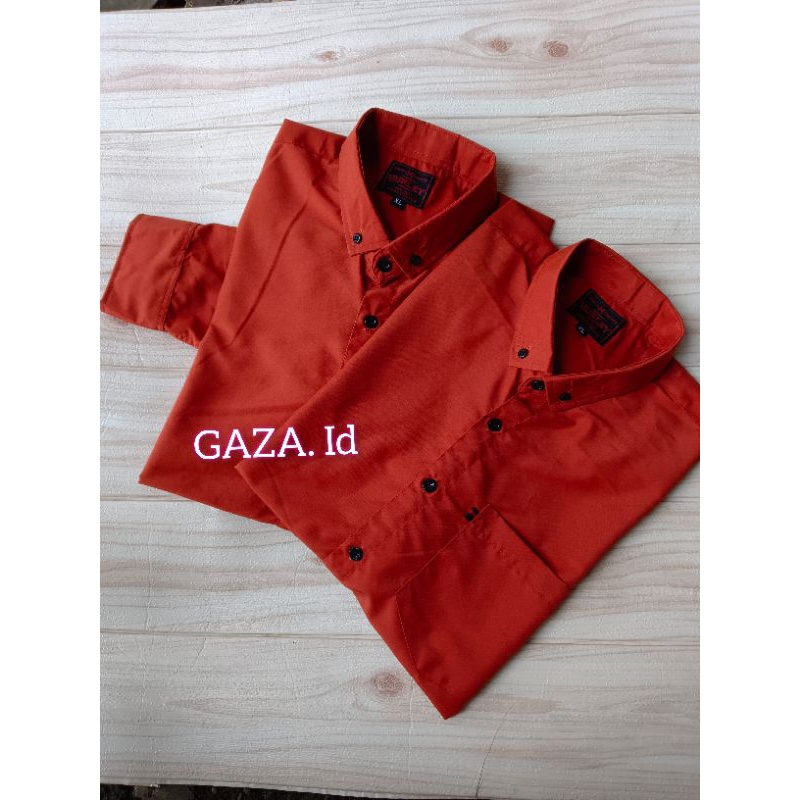 Jual KEMEJA POLOS TERACOTTA PRIA KEMEJA WARNA MERAH BATA TERACOTA ...