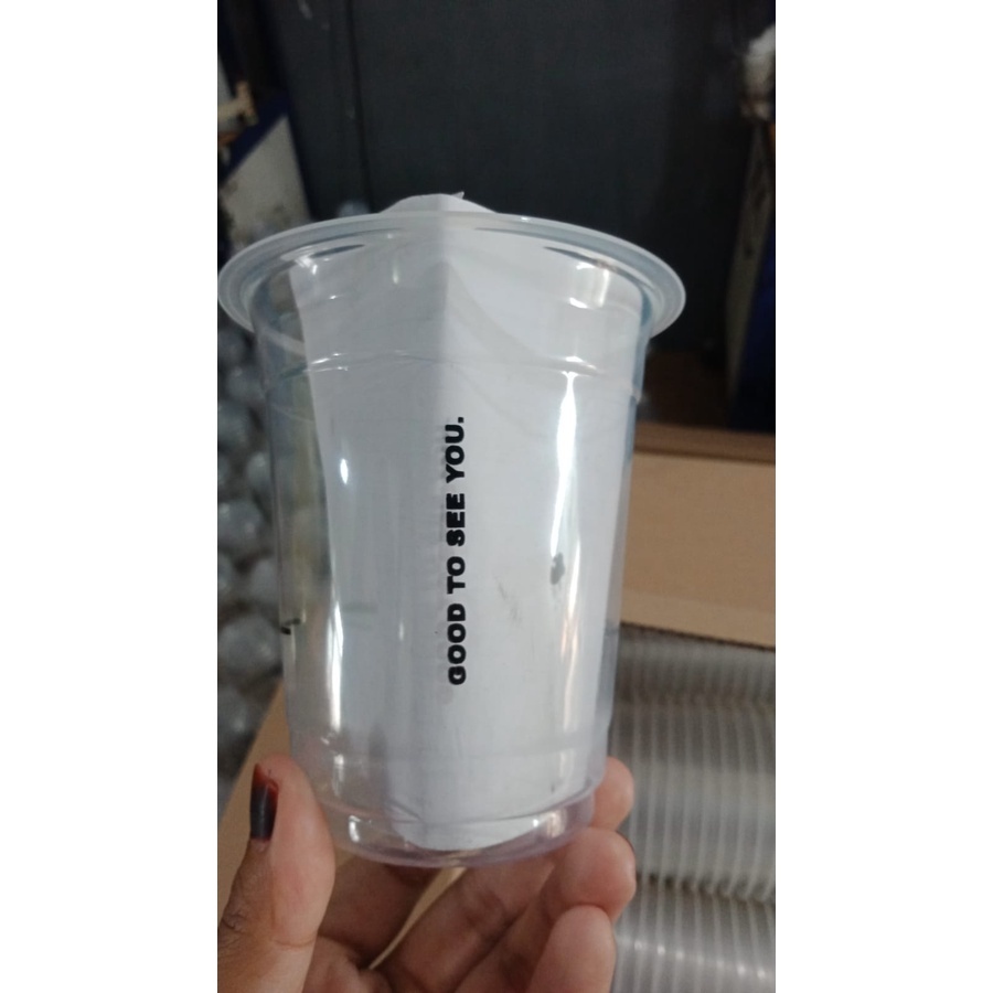 Jual Sablon Cup Gelas Plastik 12 Oz 14 Oz 16 Oz Datar 7 gr merek SAP ...