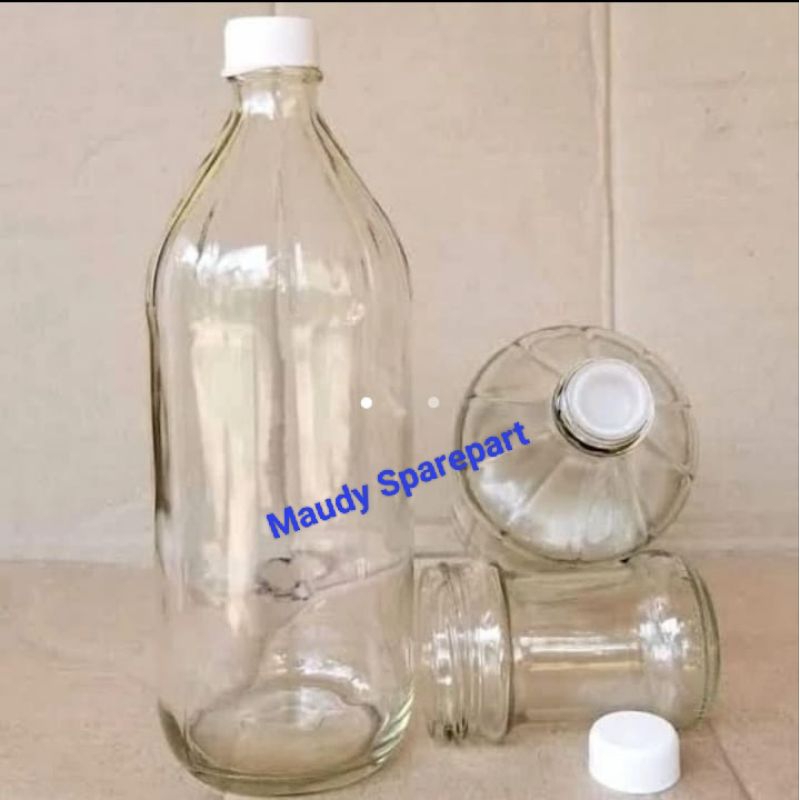 Jual BOTOL KACA 1 LITER / BOTOL KACA / BOTOL KACA CUKA APEL 1 LITER ...