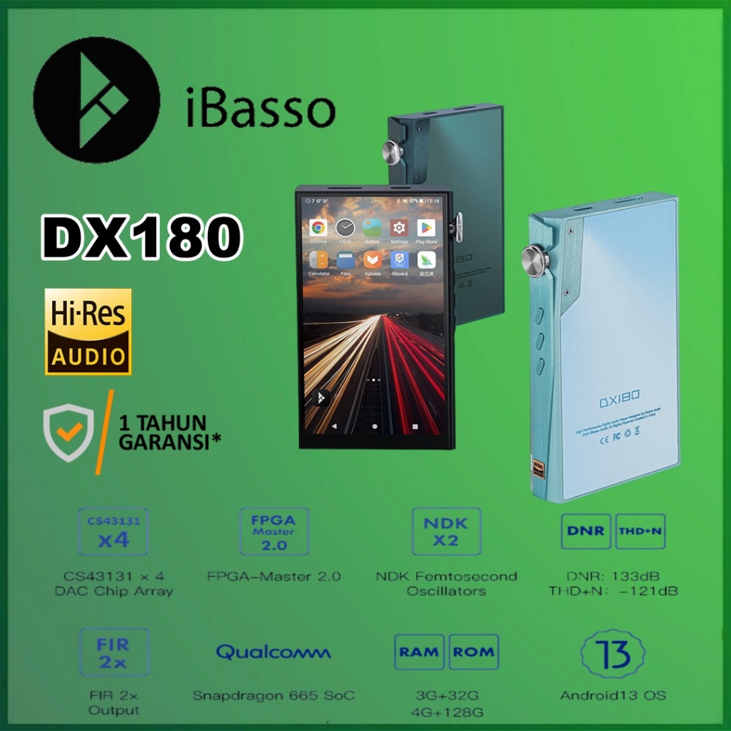 Jual iBasso DX180 DX 180 Digital Audio Player DAP With A Superb Quad DAC Array | Shopee Indonesia