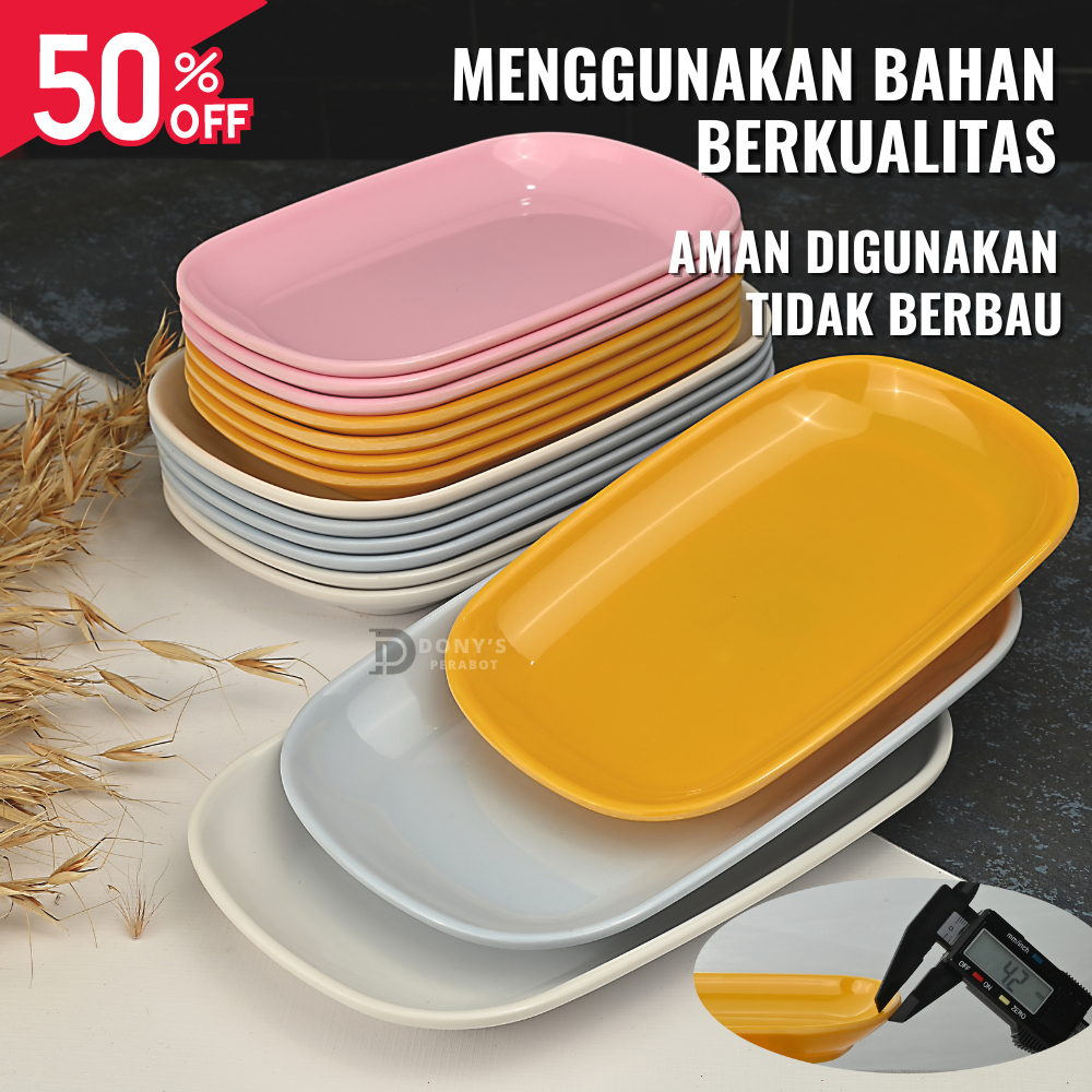 Jual Piring Saji Persegi Panjang Melamin Piring -Appetizer Tebal ...