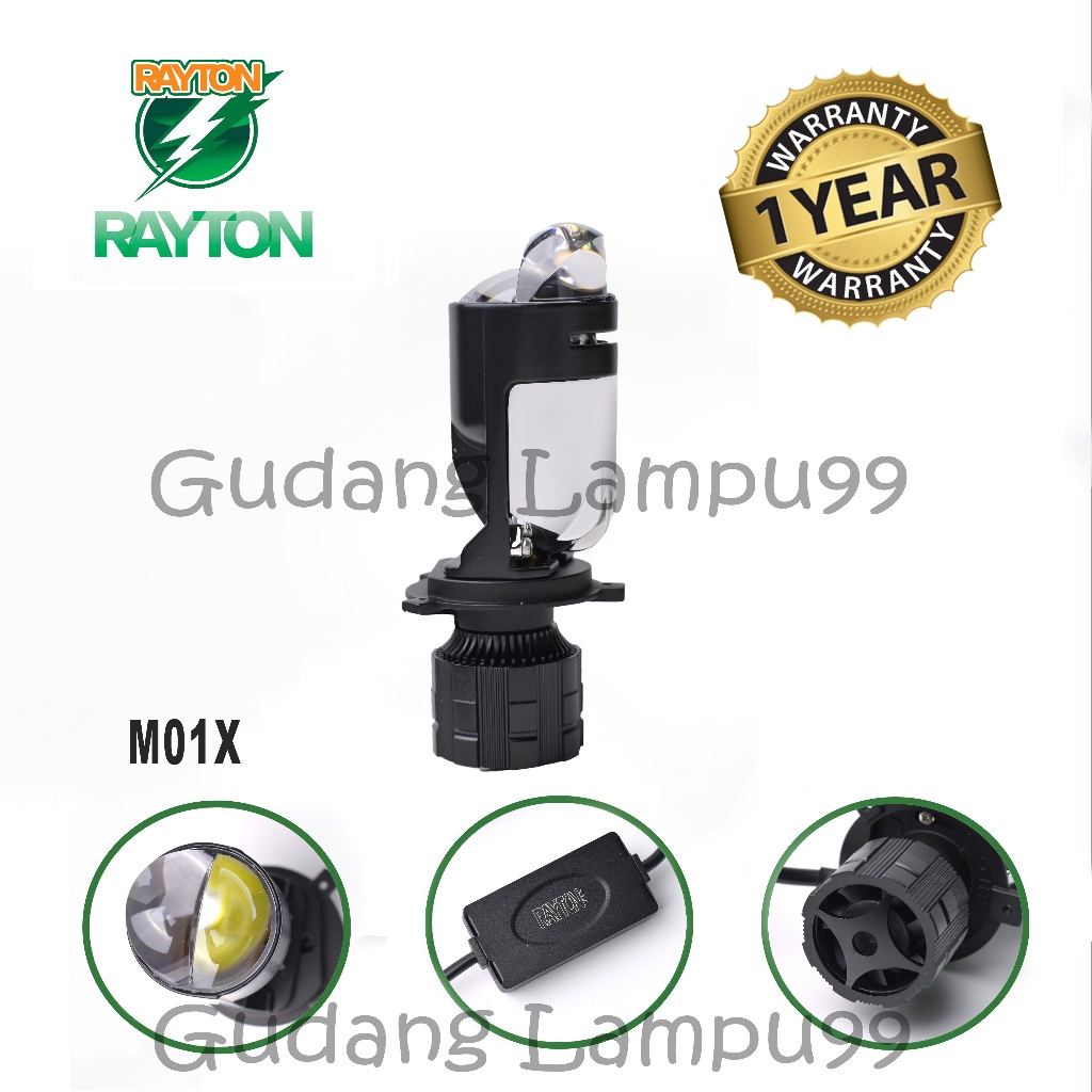 Jual LAMPU LED MOTOR RTD RAYTON M01X MINI PROJECTOR BILED SOCKET H4 ORI ...