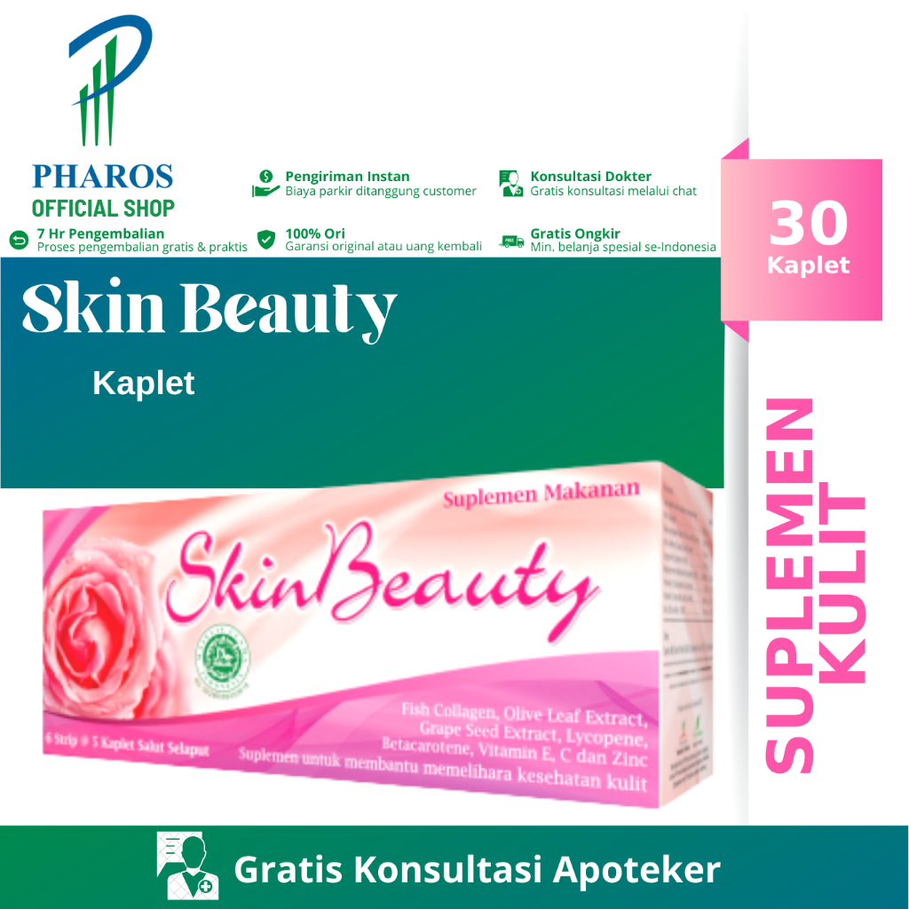 Jual Skin Beauty isi 30 Kaplet / Suplemen Kulit | Shopee Indonesia